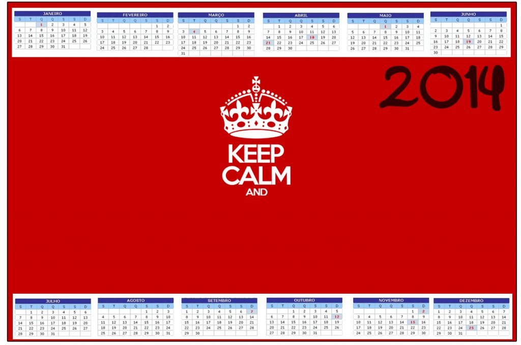 KIT FNF keep calm vermelho 127 - Fazendo a Nossa Festa