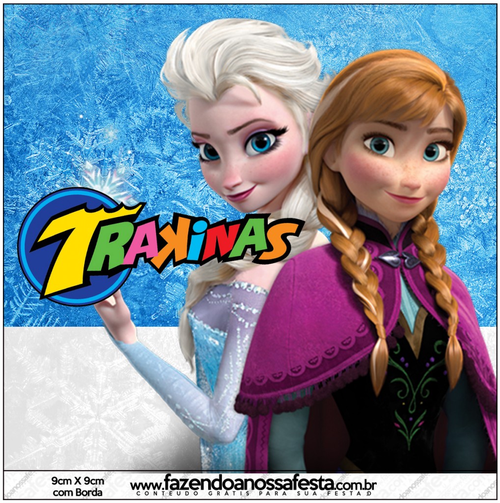 Kit Completo Digital Frozen Azul e Branco