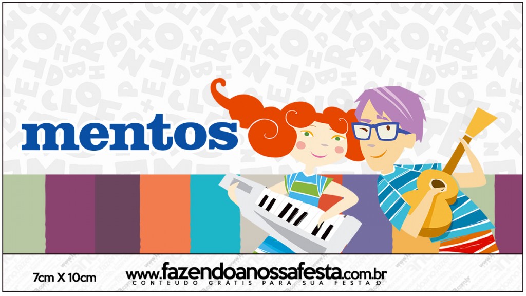 Rótulo Mentos Palavra Cantada - Fazendo a Nossa Festa