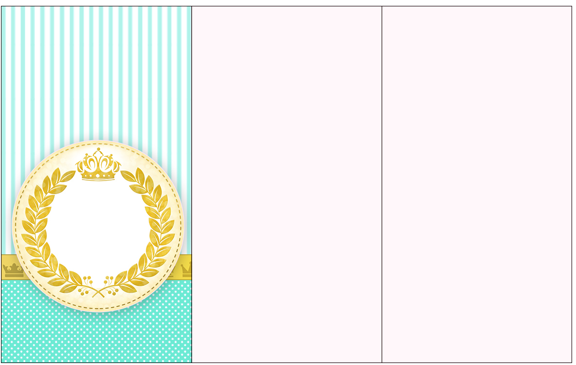 Convite Cardápio ou Cronograma em Z Coroa de Príncipe Verde - Fazendo a ...