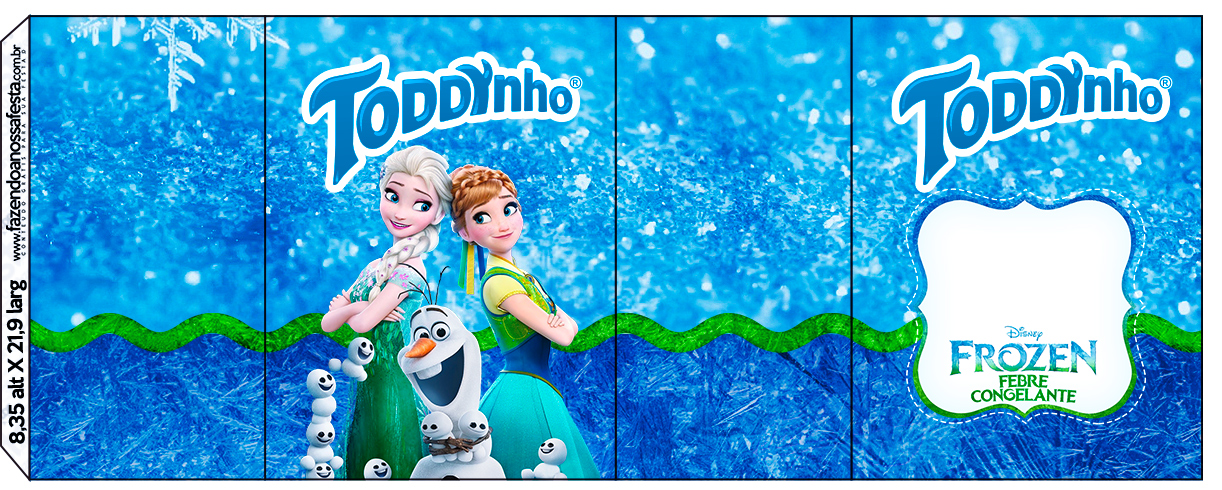 Rótulo Toddynho Frozen Febre Congelante - Fazendo a Nossa Festa