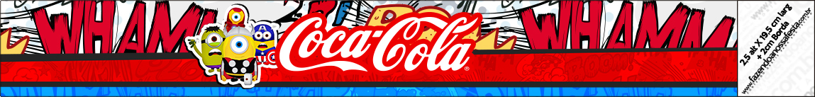 Rótulo Coca cola Minions Super Heróis - Fazendo a Nossa Festa