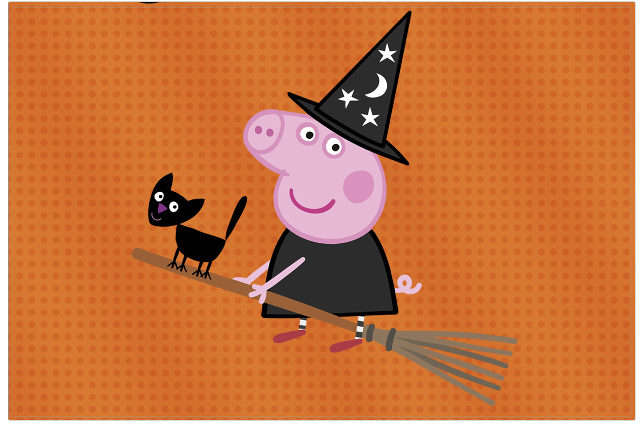 Cartão Peppa Pig Halloween - Fazendo a Nossa Festa