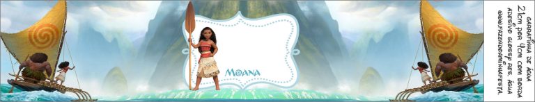 Rotulo Agua Kit Moana - Fazendo a Nossa Festa