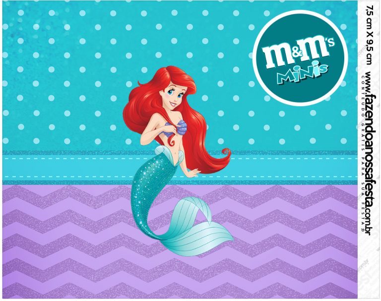 Mini MeM Kit Festa Pequena Sereia - Fazendo a Nossa Festa