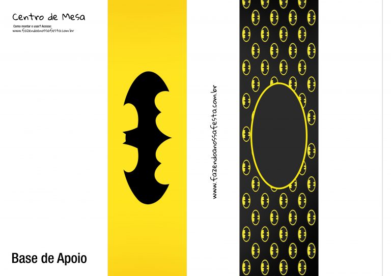 Base Centro de Mesa Batman - Fazendo a Nossa Festa