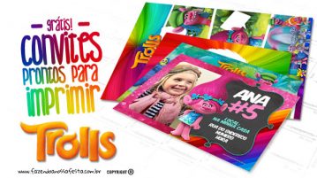 Convite Trolls 19 Modelos Gratuitos para Imprimir