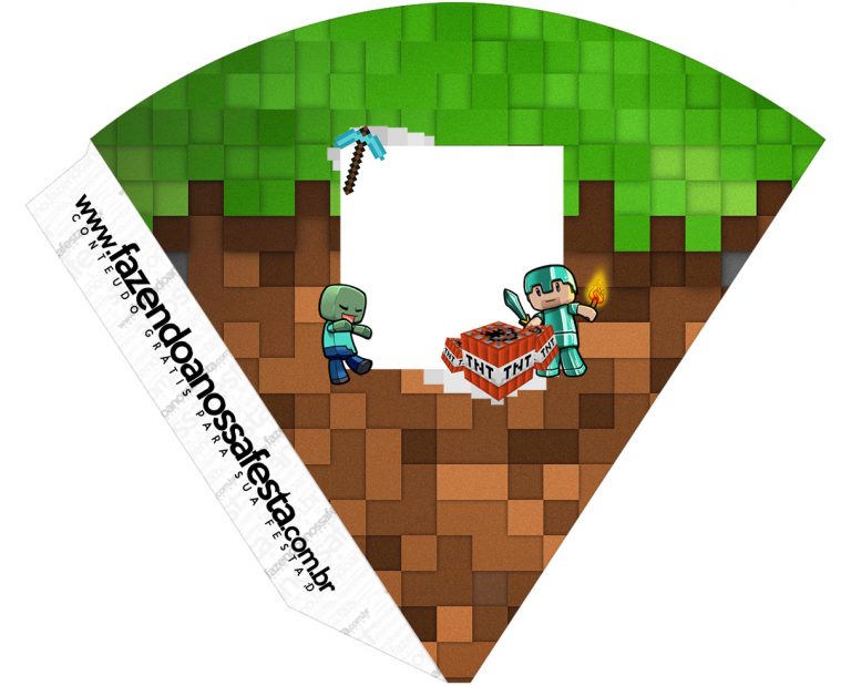 Cone Guloseimas Minecraft - Fazendo a Nossa Festa