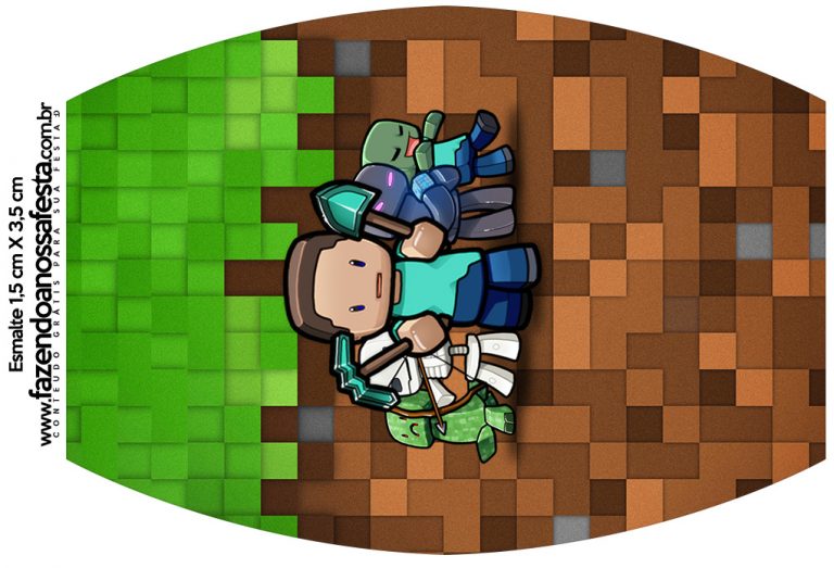 Rotulo Esmalte Minecraft - Fazendo a Nossa Festa