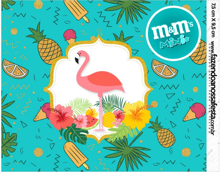 Mini MeM Flamingo Tropical - Fazendo a Nossa Festa