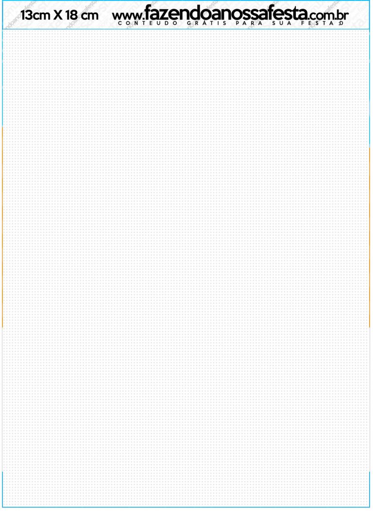 Convite com Envelope Pipa Laranja e Azul - Fazendo a Nossa Festa
