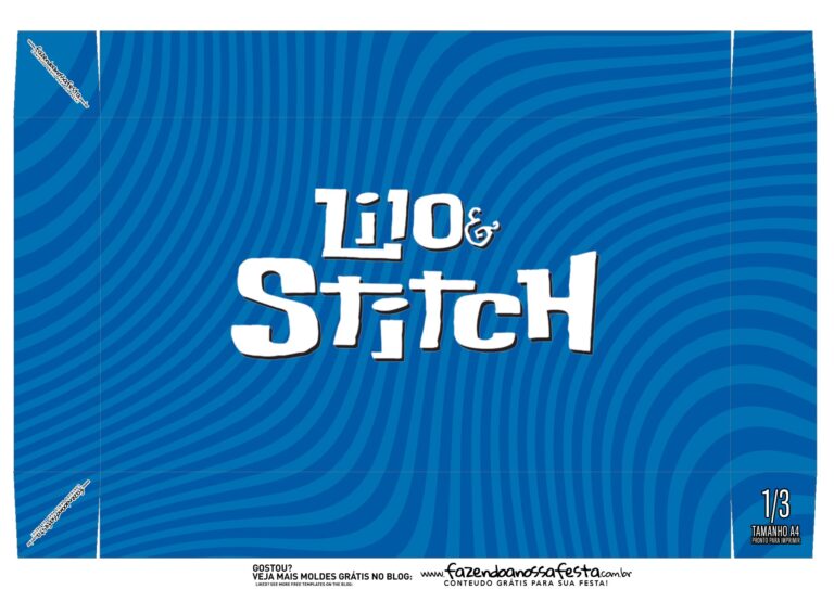 Caixa Mini Confeiteiro Lilo e Stitch baixo - Fazendo a Nossa Festa