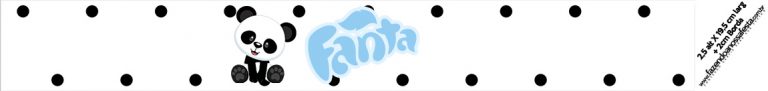 Rotulo Fanta Panda Azul - Fazendo a Nossa Festa
