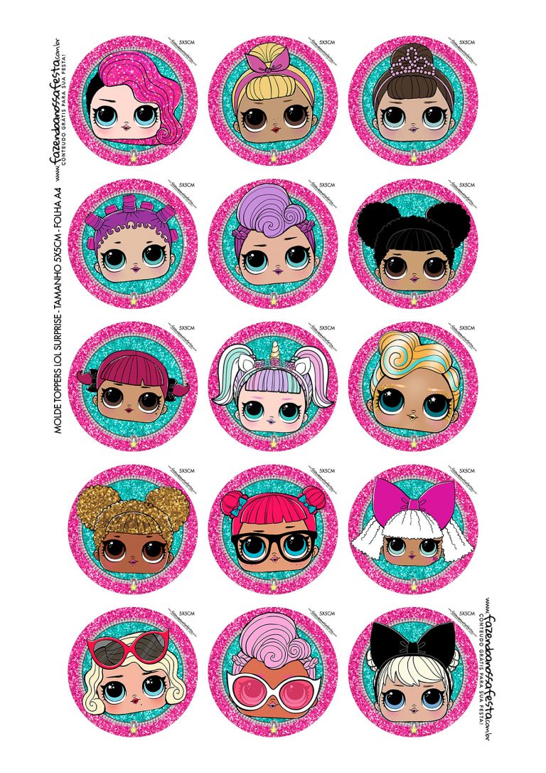 Toppers Lol Surprise 1 - Fazendo a Nossa Festa