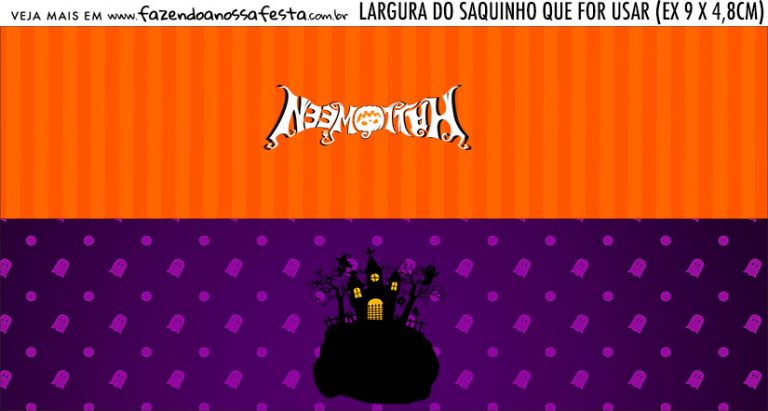 Rotulo Saquinho de Bala Halloween - Fazendo a Nossa Festa