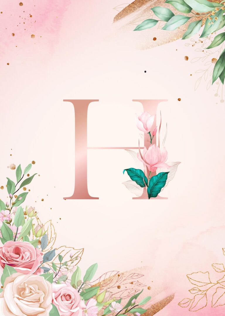 Capa Planner Floral Inicial H - Fazendo a Nossa Festa