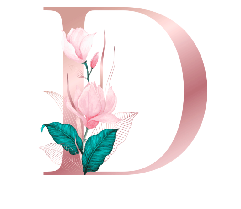 Letra com Flor D - Fazendo a Nossa Festa