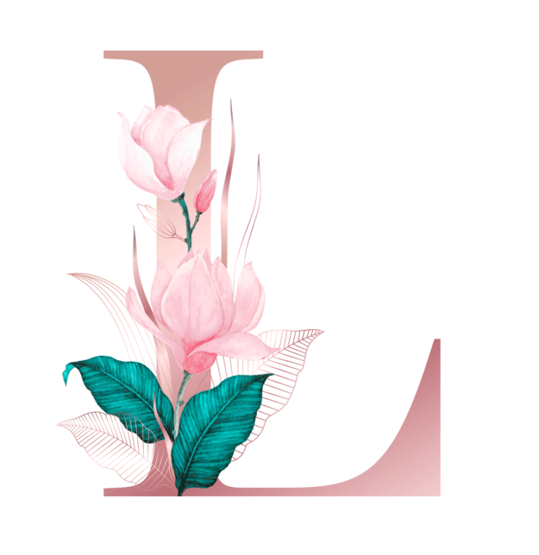 Letra com Flor L - Fazendo a Nossa Festa