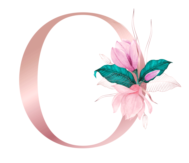 Letra com Flor O - Fazendo a Nossa Festa