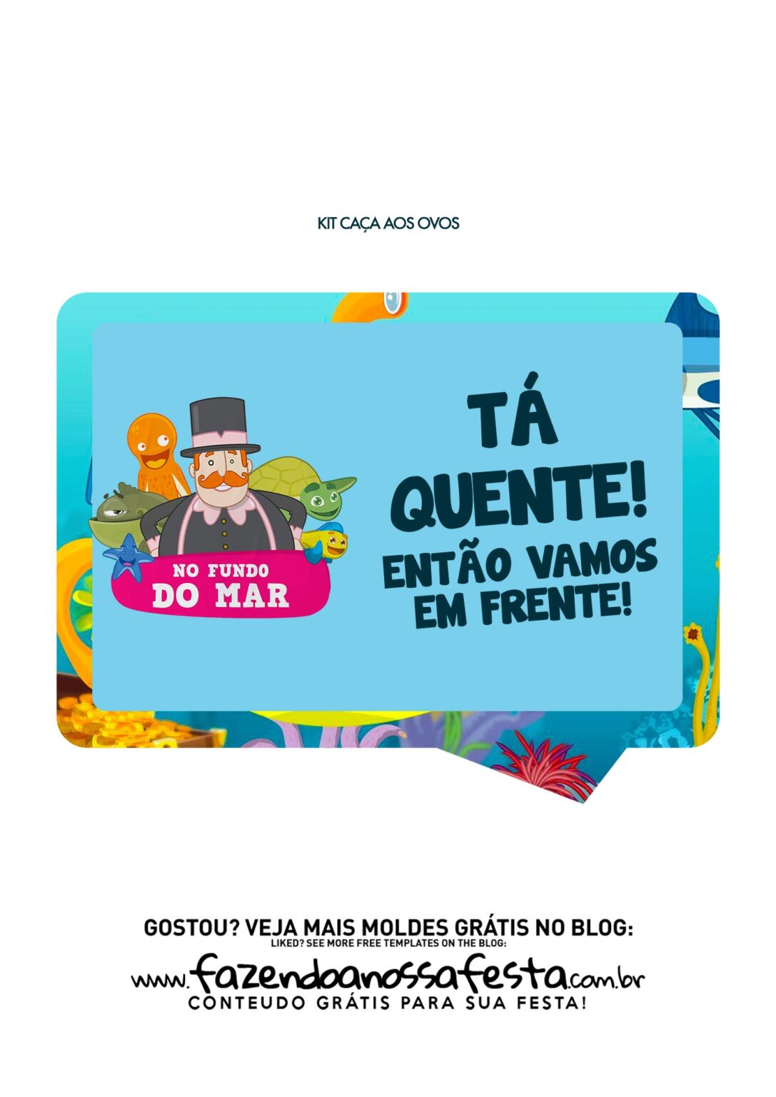 Kit Caça aos Ovos Personagens Páscoa para Imprimir Molde Grátis