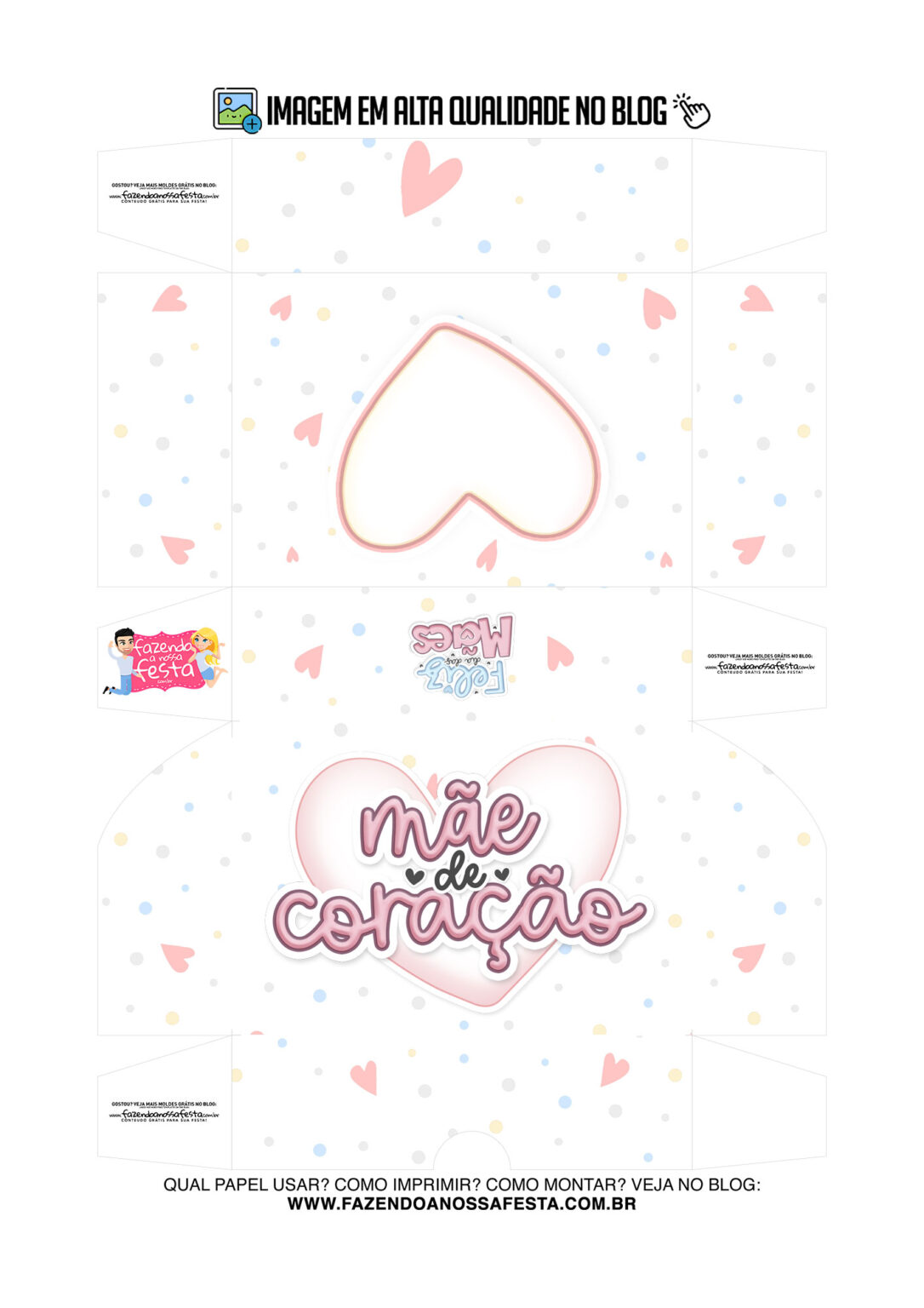 Mae De Coracao Caixa Para Doces Dia Das Maes Fazendo A Nossa Festa