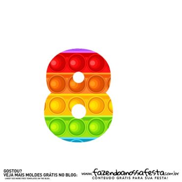 Numeros Pop It 8 - Fazendo a Nossa Festa