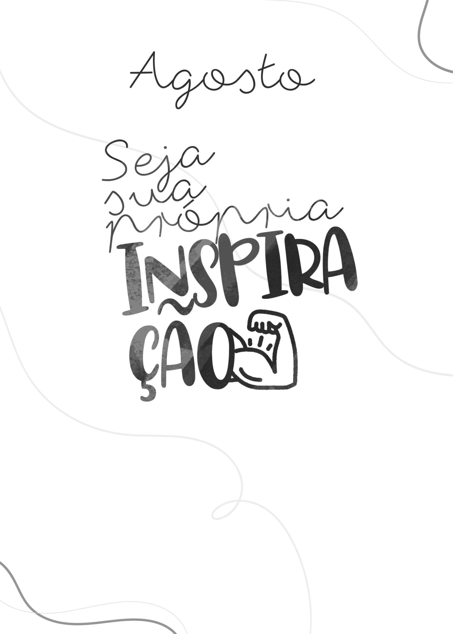 Planner Lettering Agosto Capa - Fazendo a Nossa Festa