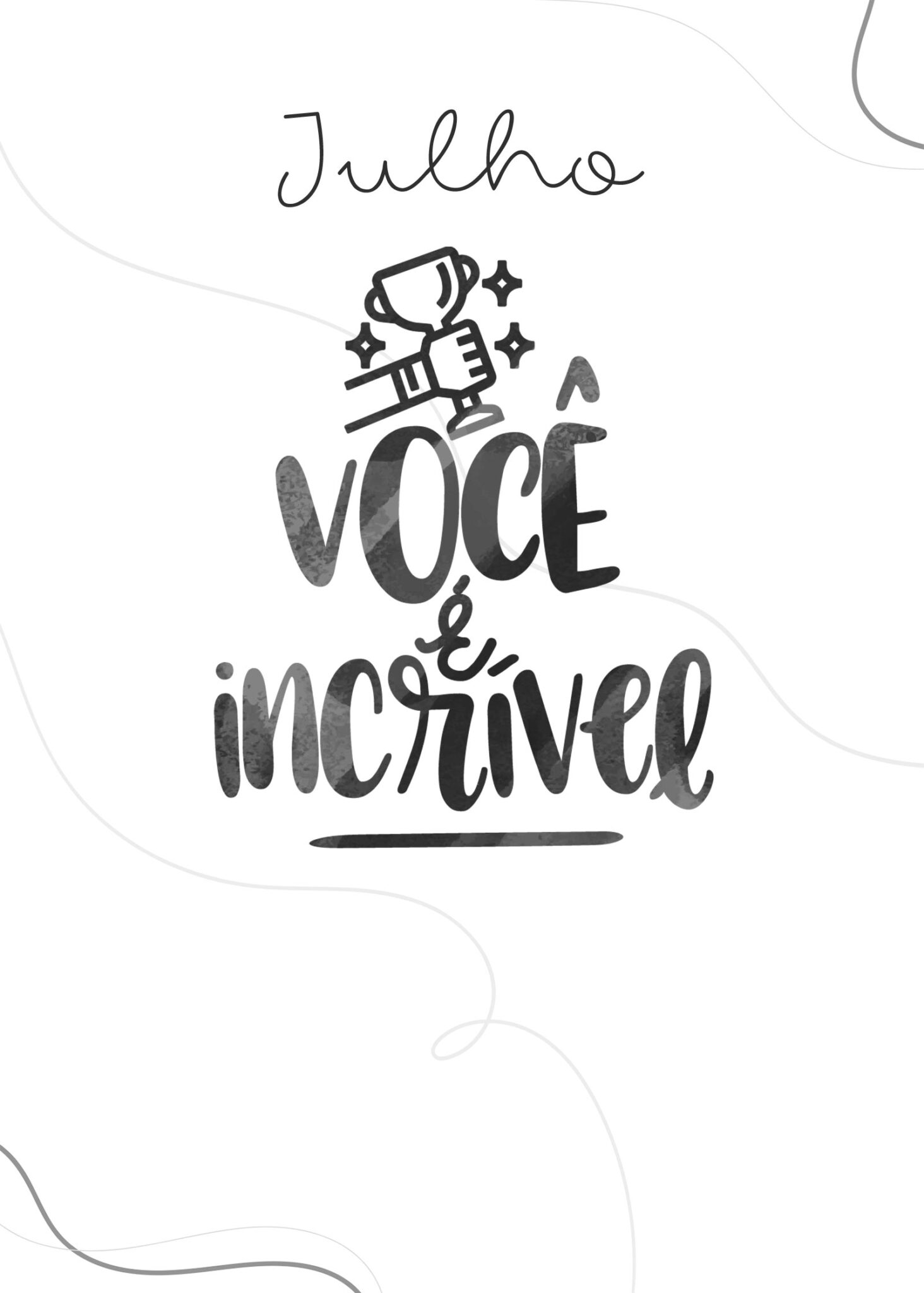 Planner Lettering Julho Capa - Fazendo a Nossa Festa