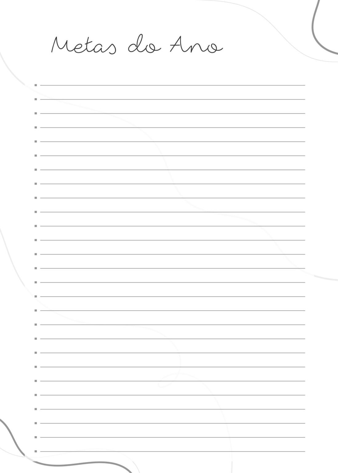 Planner Lettering Metas do Ano - Fazendo a Nossa Festa