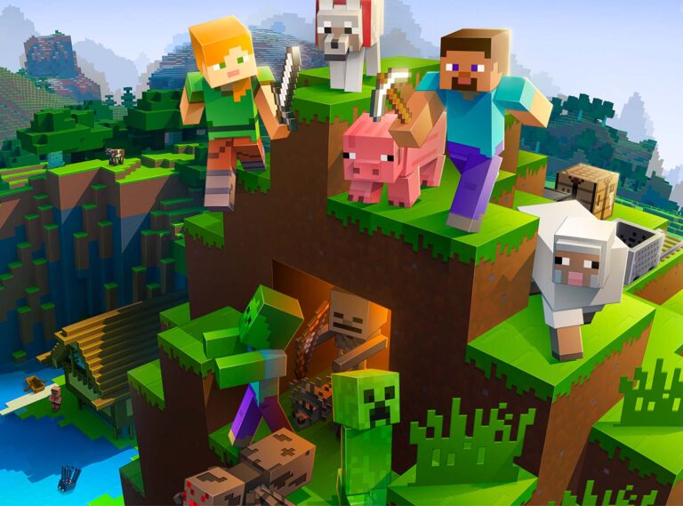 Adesivo Capa de Caderno Horizontal Minecraft - Fazendo a Nossa Festa