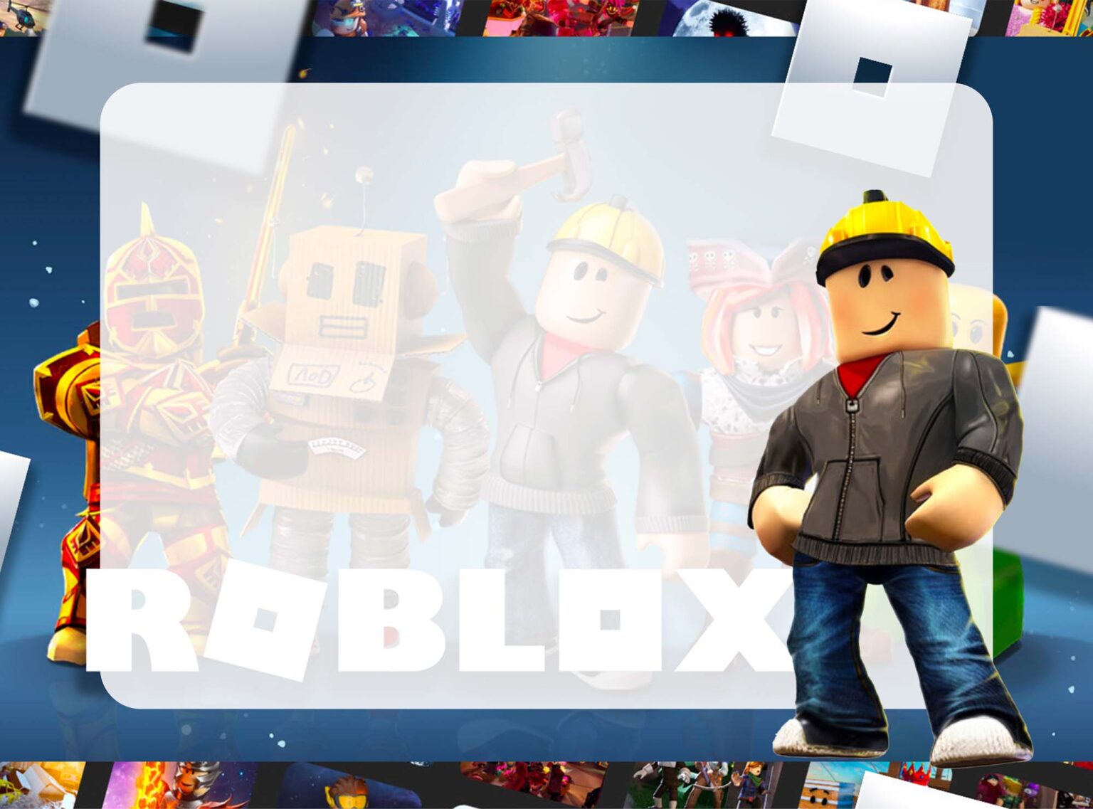 Adesivo Capa de Caderno Horizontal Roblox - Fazendo a Nossa Festa