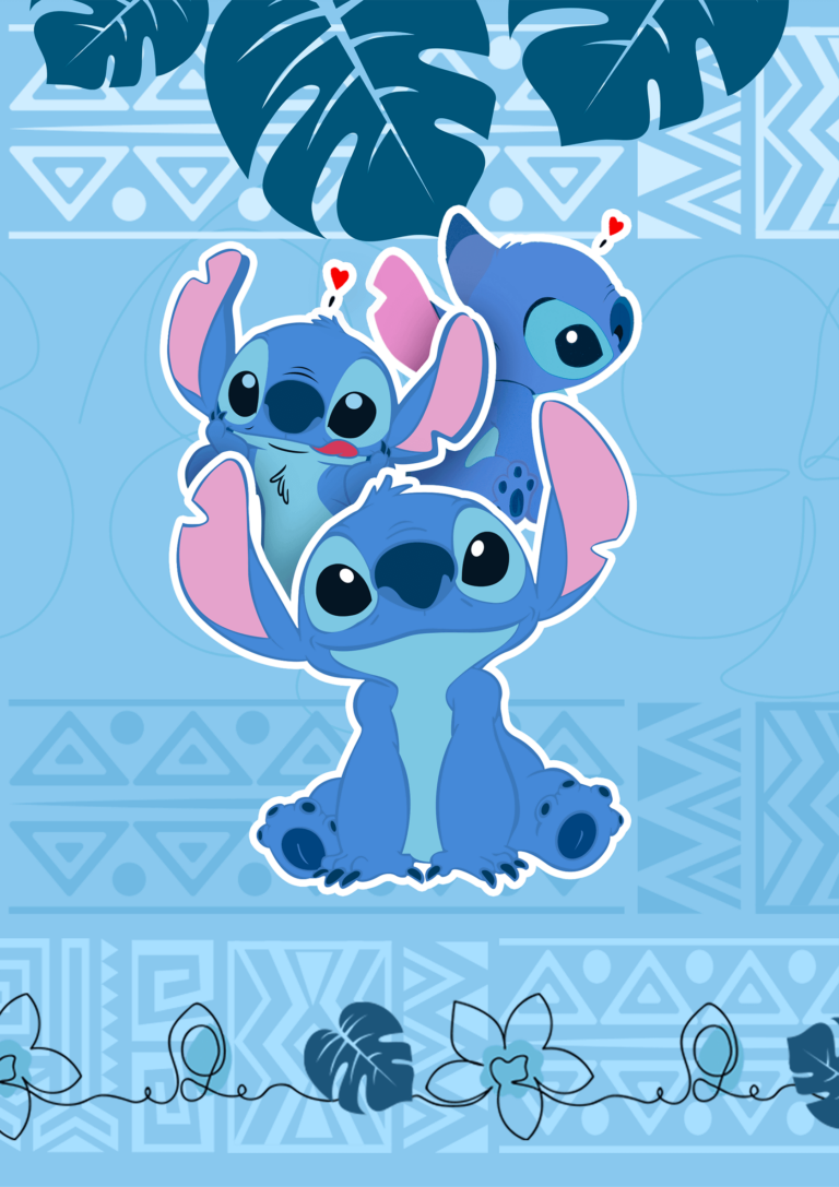 Capa de Caderno Completa Stitch - Fazendo a Nossa Festa