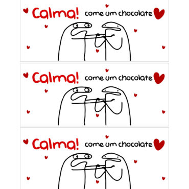 Caixa Barra de Chocolate Meme Flork para Páscoa