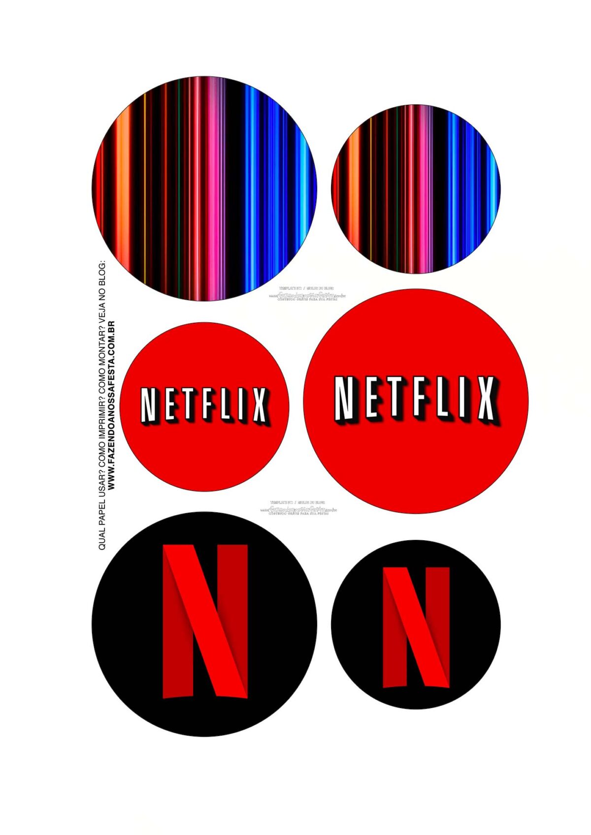 Adesivo Kit Cinema Netflix - Fazendo a Nossa Festa