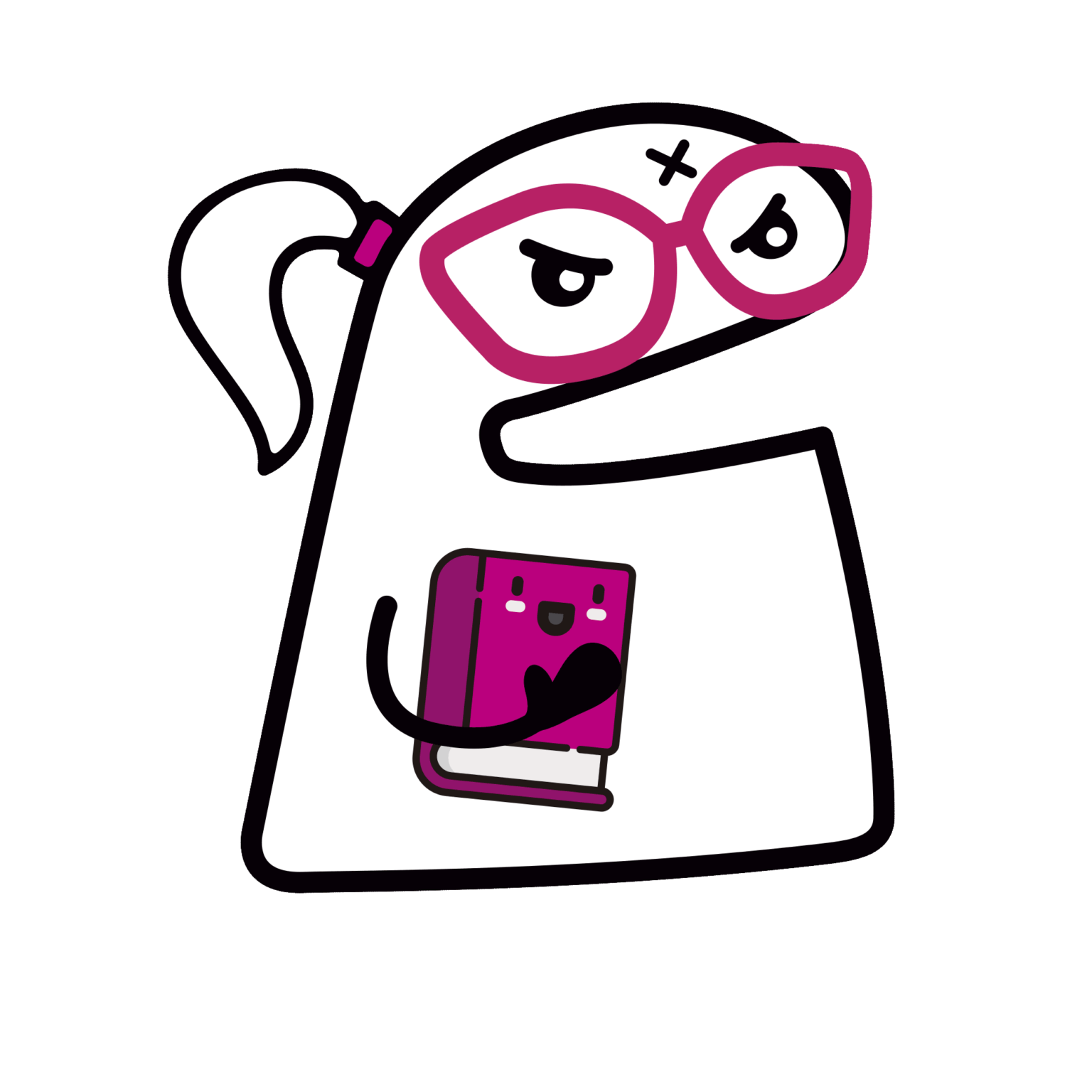 Flork Professora com livro - Fazendo a Nossa Festa