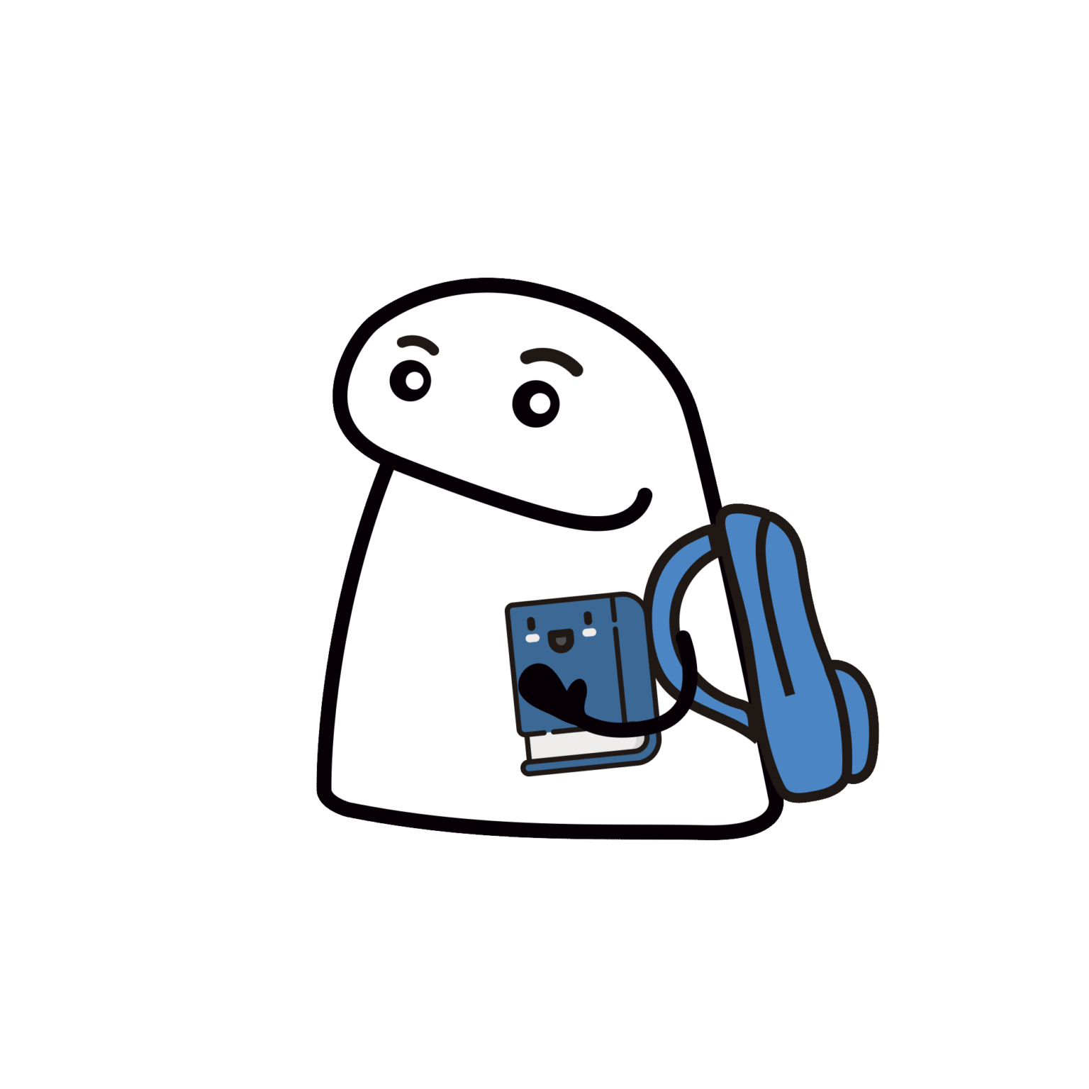 Flork aluno com mochila - Fazendo a Nossa Festa