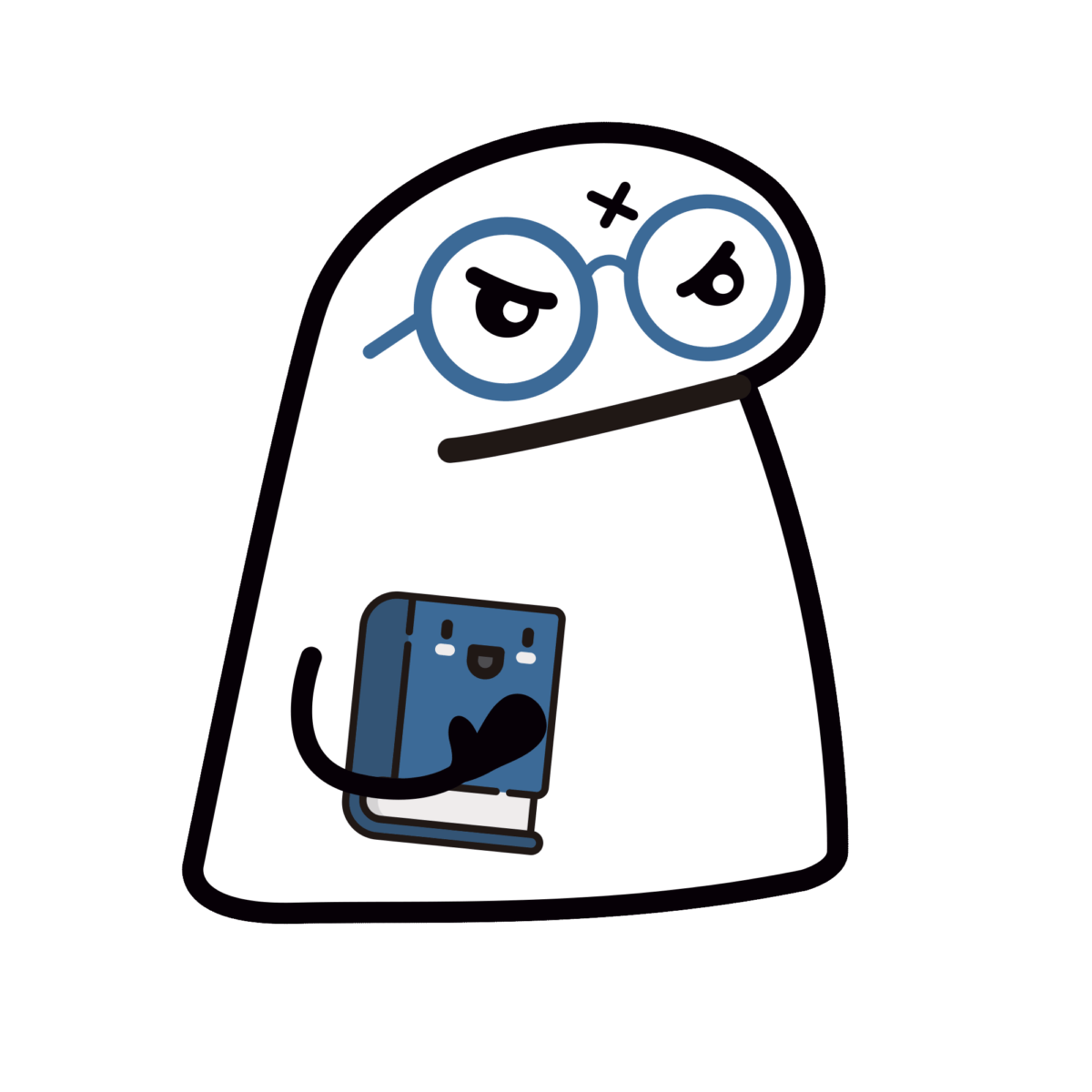 Flork professor Brabo com livro png - Fazendo a Nossa Festa