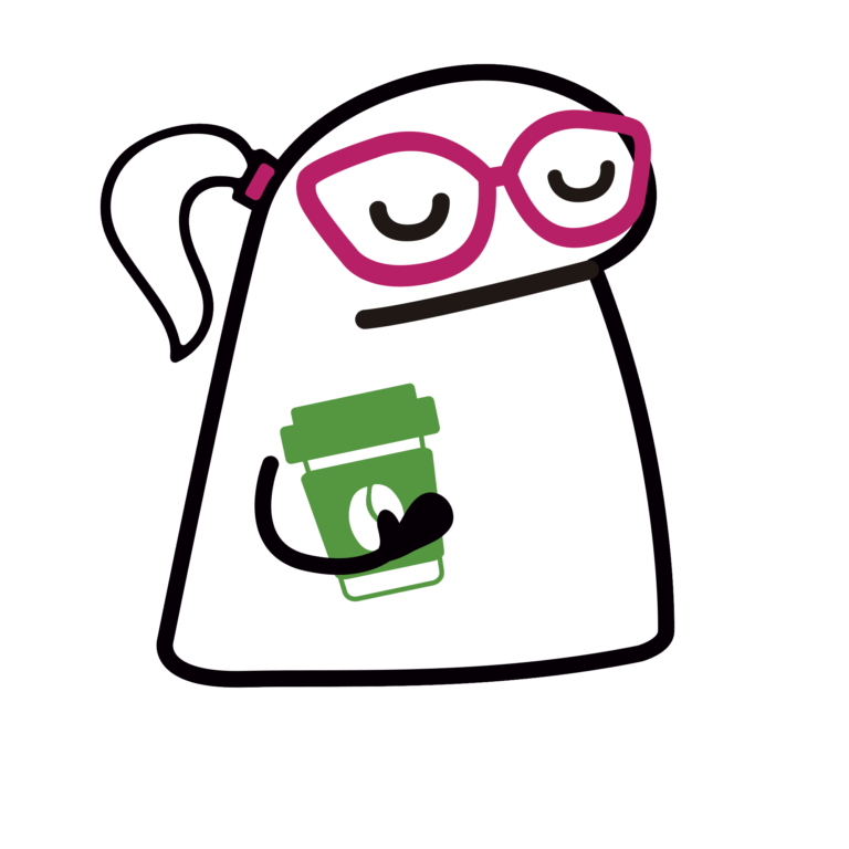 Flork professora com cafe - Fazendo a Nossa Festa
