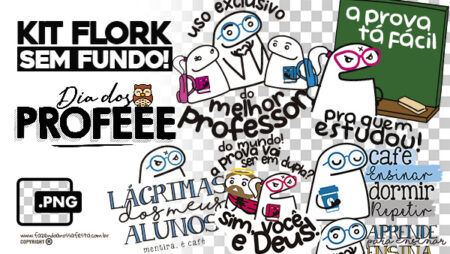 Kit Digital Flork Dia dos Professores gratis - Fazendo a Nossa Festa