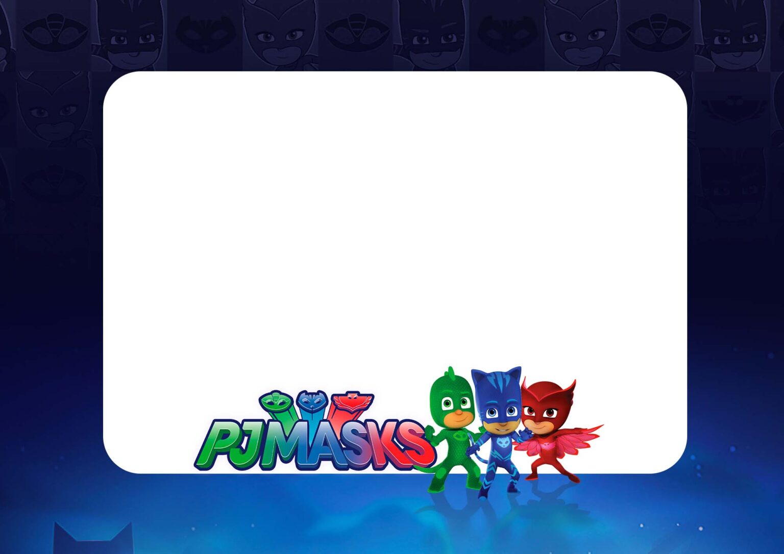 Caixa Cesta Tag PJ Mask - Fazendo a Nossa Festa