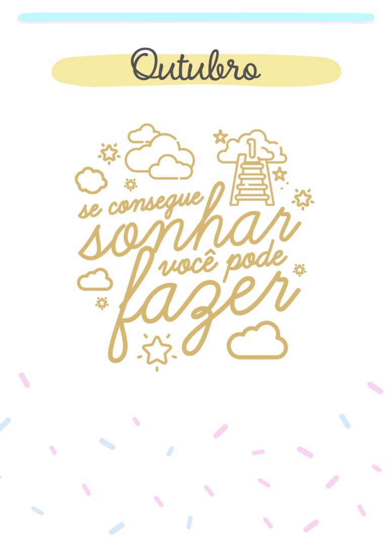 Planner Colorido Outubro Capa - Fazendo a Nossa Festa