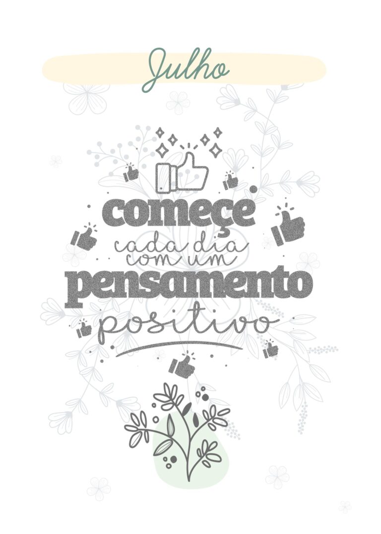 Planner Flores Delicadas Julho Capa - Fazendo a Nossa Festa