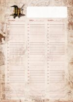 Planner Harry Potter Agenda Semanal Pagina 1 - Fazendo a Nossa Festa
