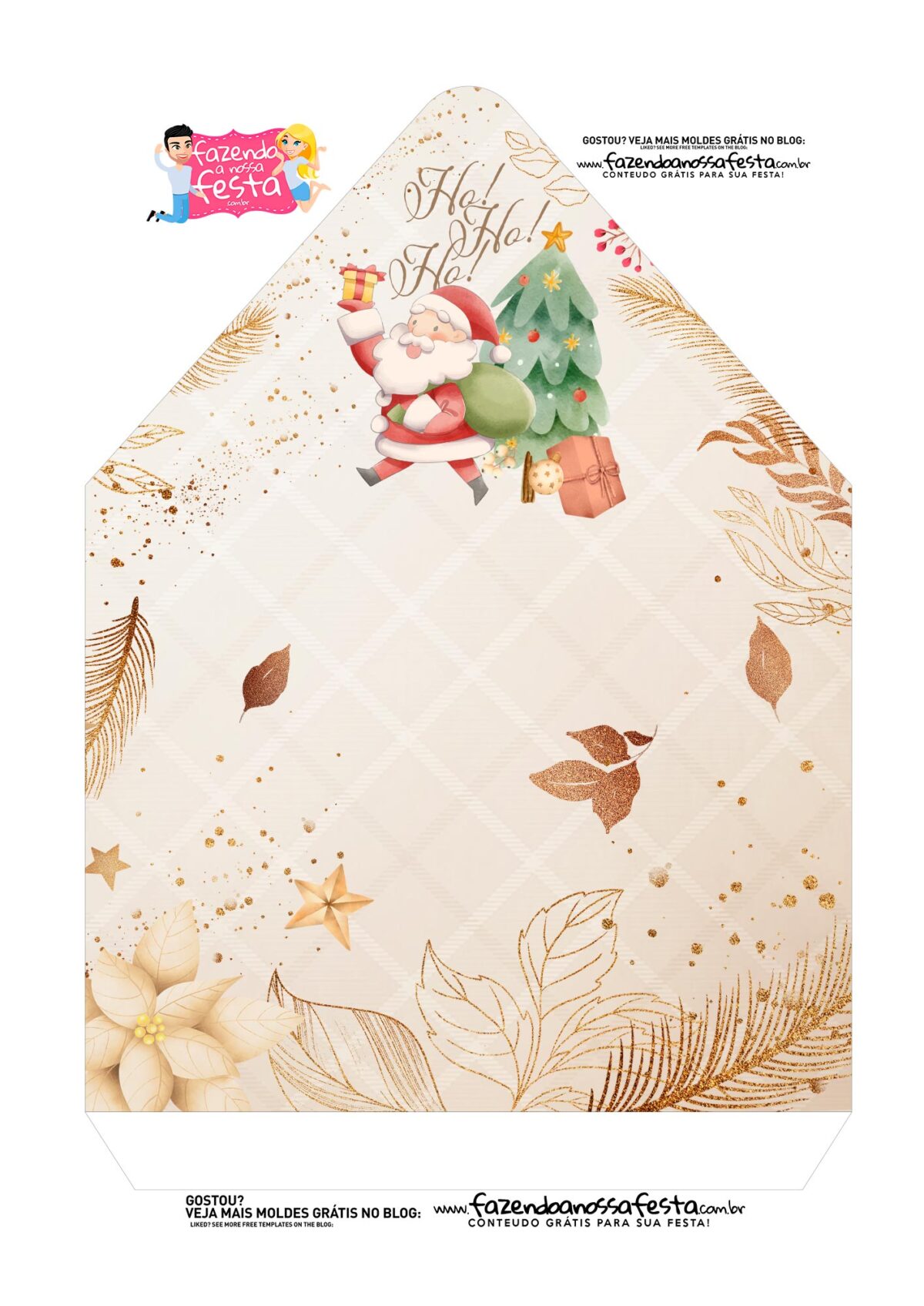 Caixa Envelope Natal 5 Parte 2 - Fazendo a Nossa Festa