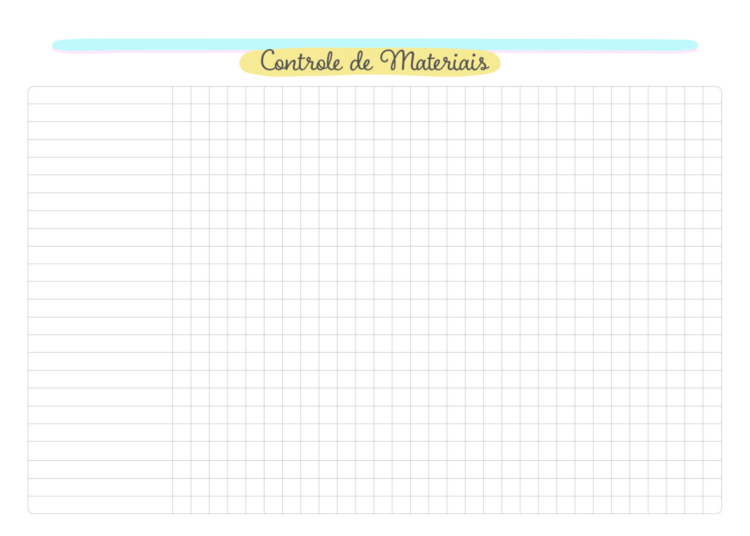 Planner Professor Colorido Controle de Material - Fazendo a Nossa Festa