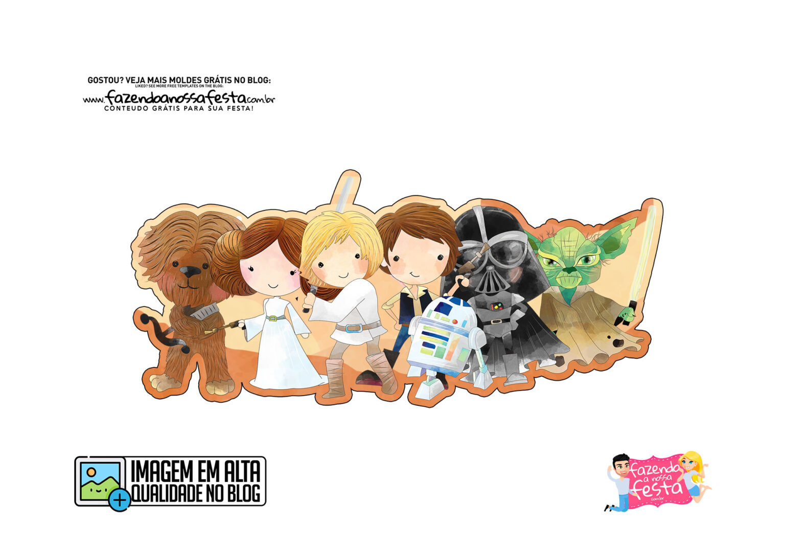 3D Kit Mini Confeiteiro Star Wars - Fazendo a Nossa Festa