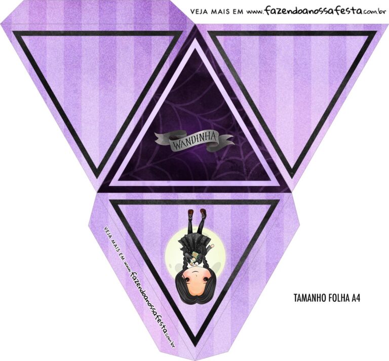 Caixa Piramide Personalizada - Fazendo a Nossa Festa