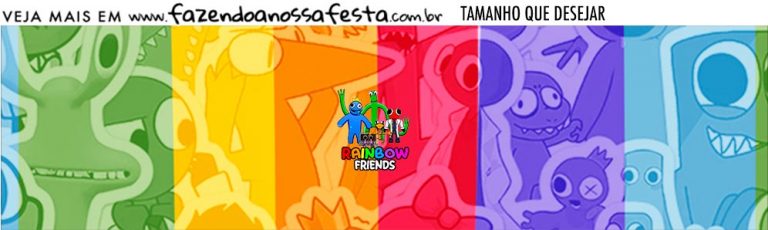 Rotulo Rainbow Friends - Fazendo a Nossa Festa