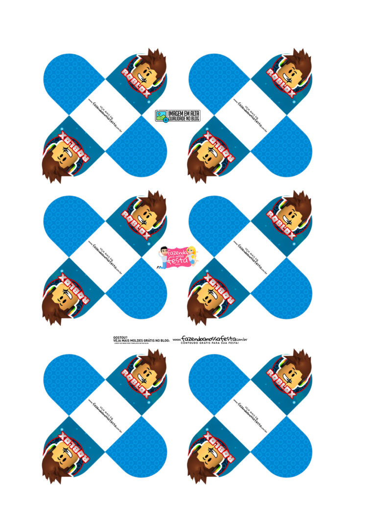 Forma Docinho 3d Kit Festa Roblox - Fazendo a Nossa Festa