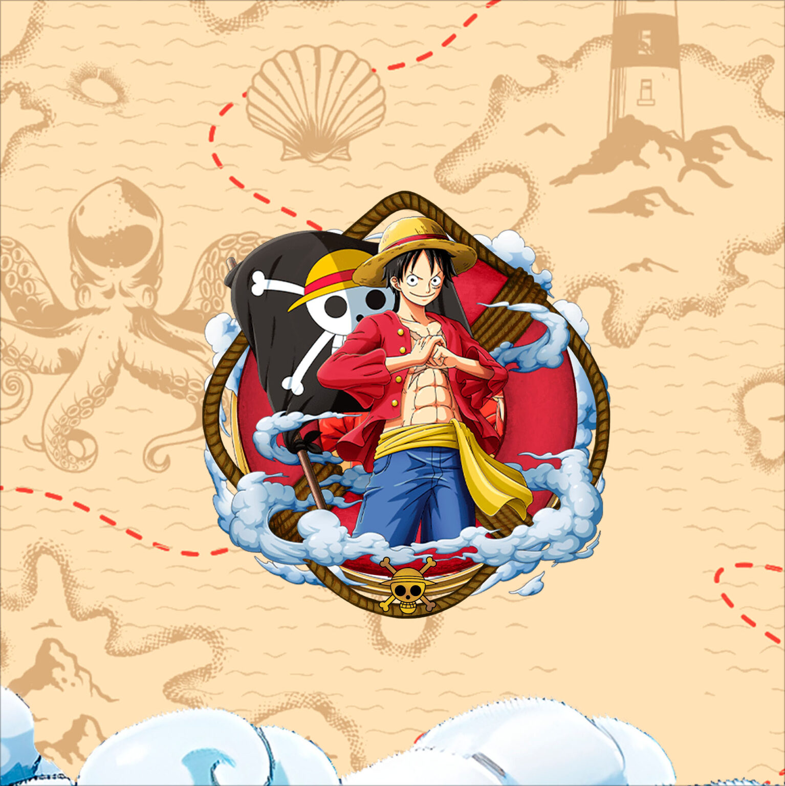 Molde Quadrado One Piece - Fazendo a Nossa Festa